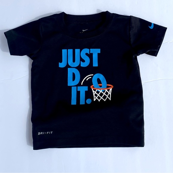 Nike | Shirts & Tops | Nike 8 Month Just Do It Hoop Dri Fit Shirt Black ...